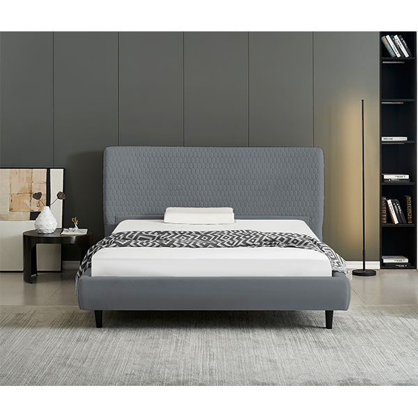 NADIA bed 180x200cm in gray fabric - Casa di Gusto - Furnishing & Interiors